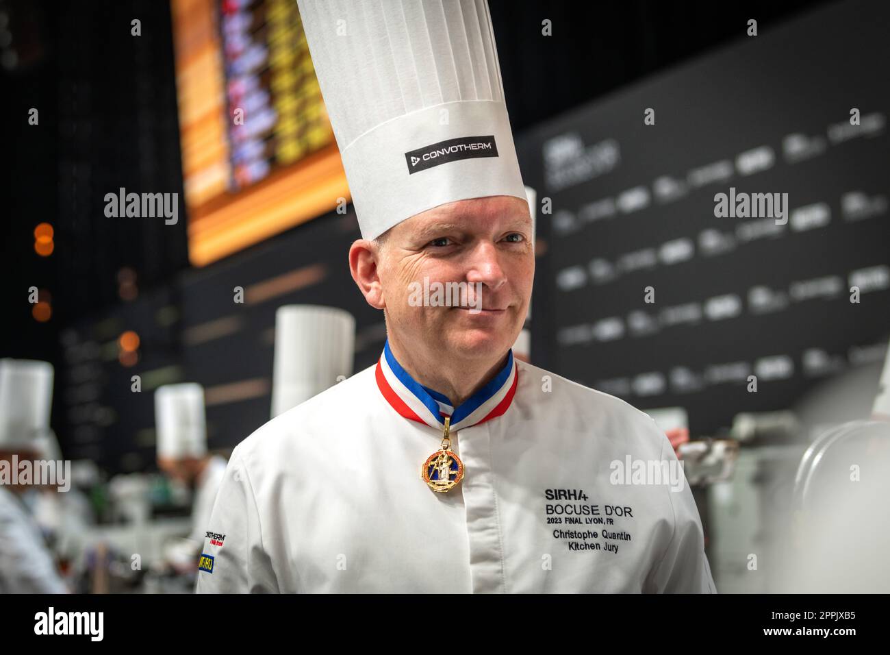 Christophe Quentin a chef at the Bocuse d'or event, sirha 2023 Stock ...