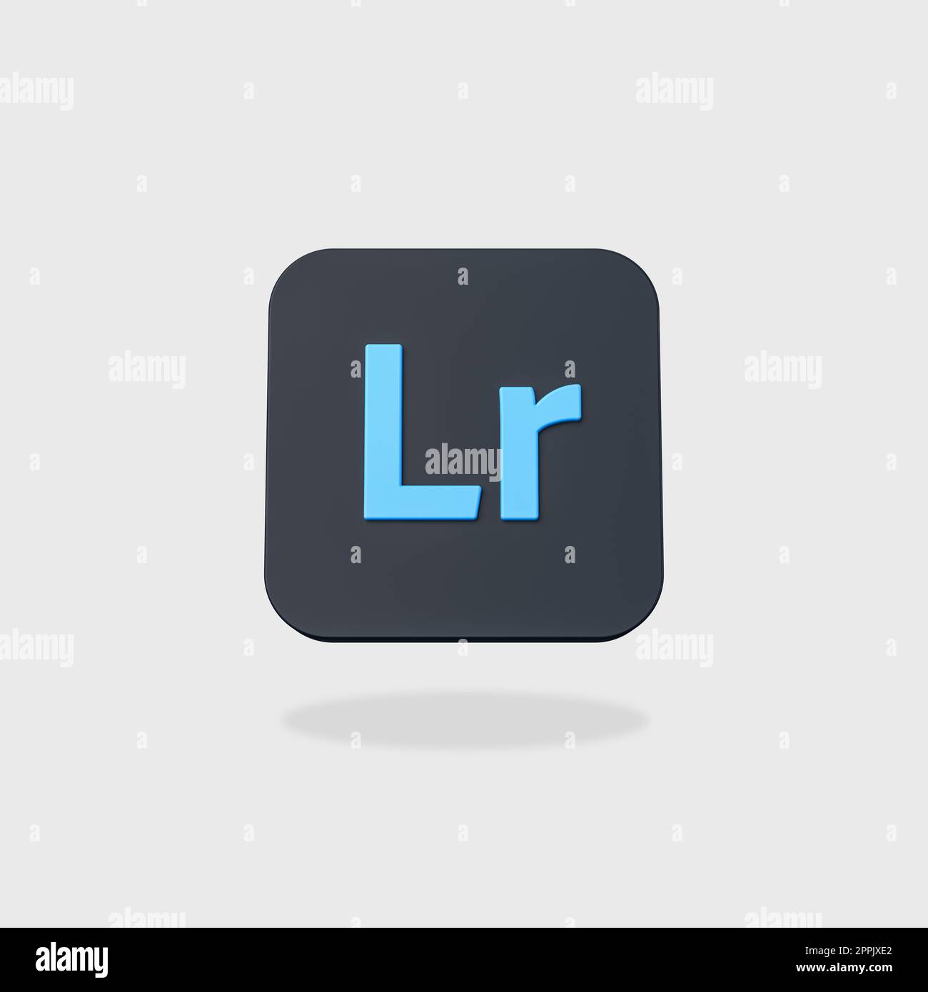 Lightroom App Icon on Flat Gray Background Stock Photo - Alamy