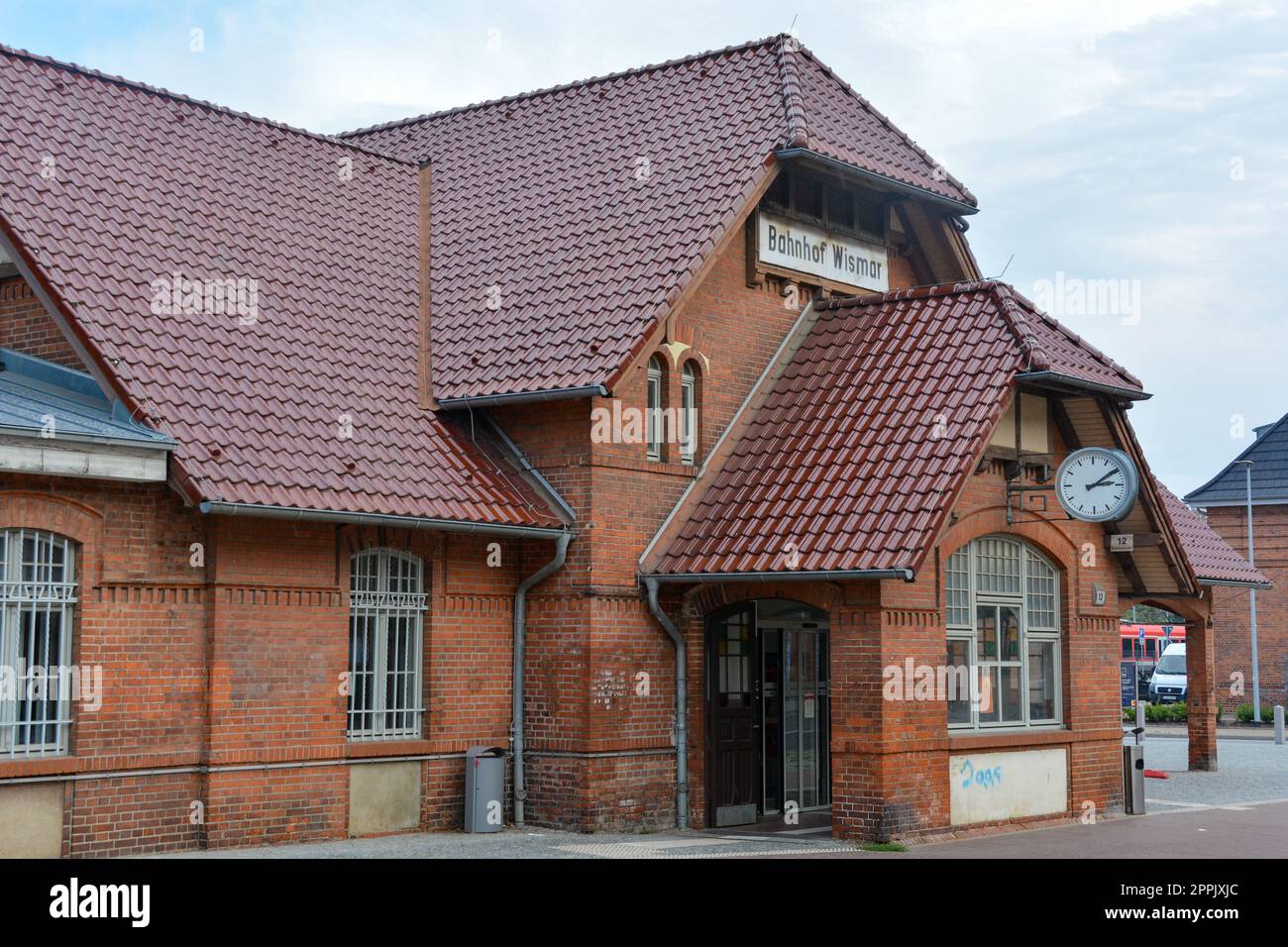 Old train station in the historic old town of Wismar Stock Photo - Alamy