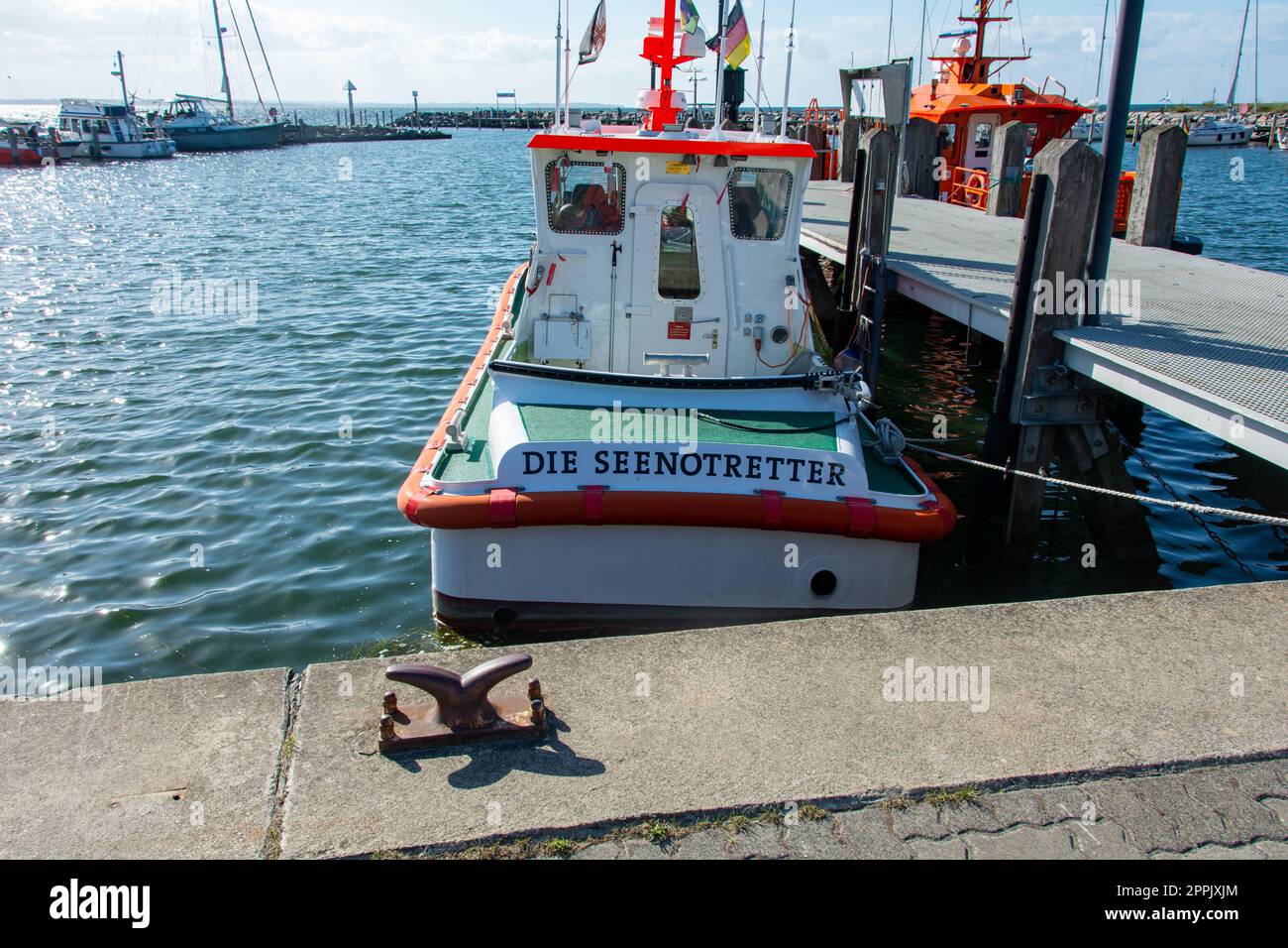Harbour in Timmendorf Strand, Germany, September 9, 2022 - Sea rescue ...