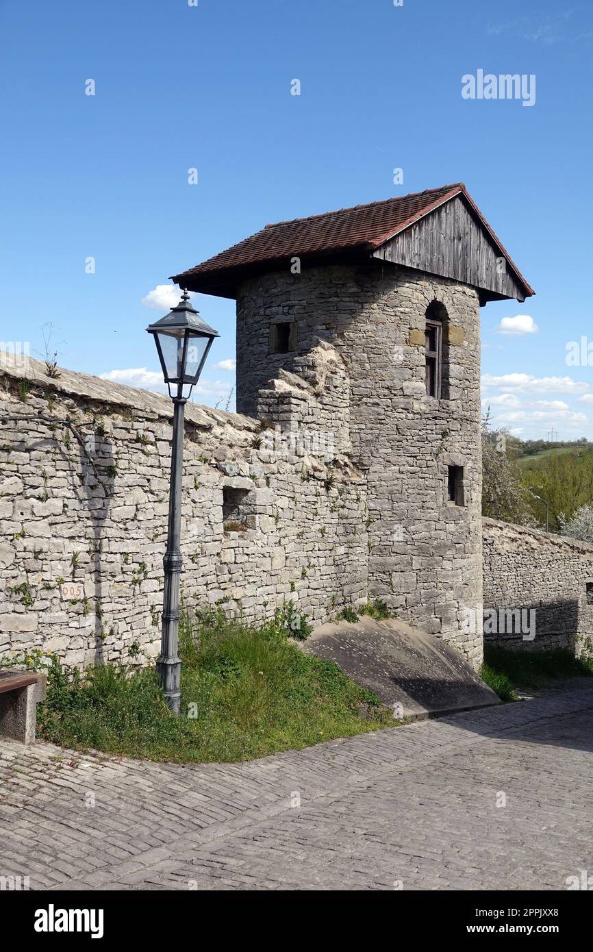 Mauerturm in Sulzfeld Stock Photo - Alamy
