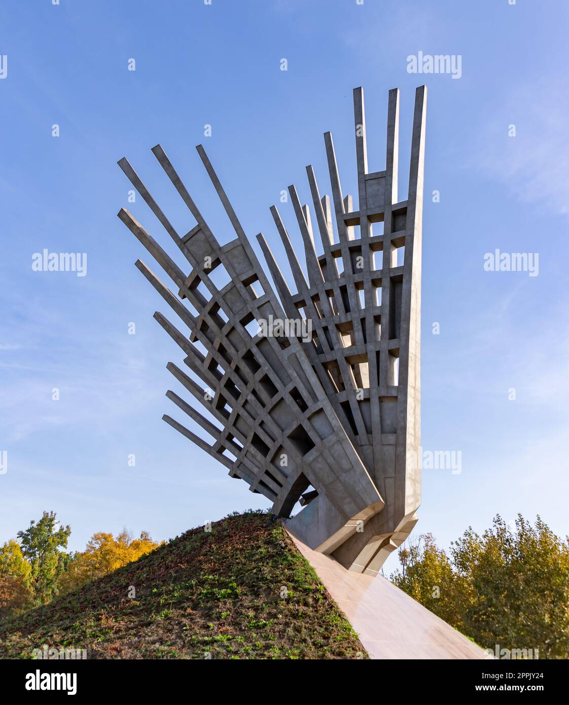 A picture of the Wings Monument, in Bucharest Stock Photo - Alamy