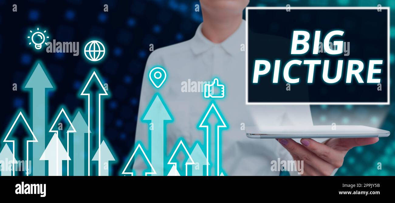 Handwriting text Big Picture. Word Written on most important facts ...