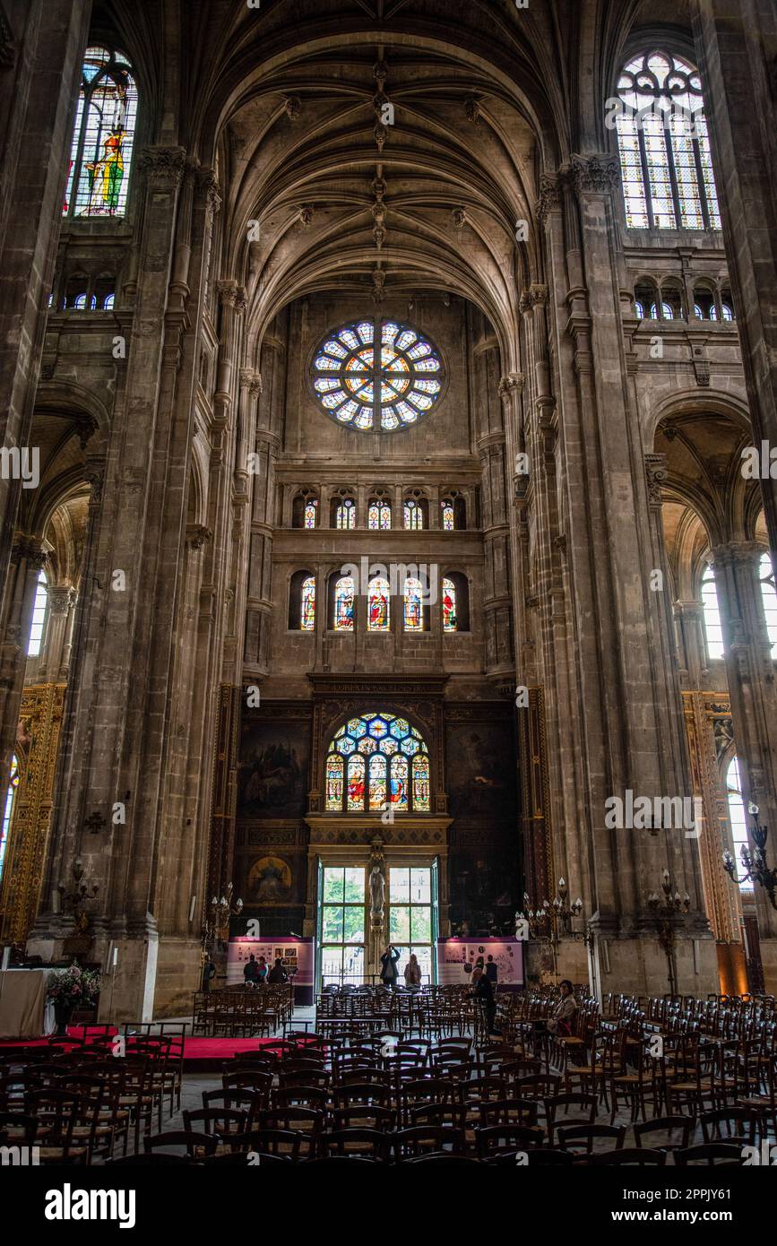 Beautiful gothic church Saint Eustache in Paris Stock Photo - Alamy
