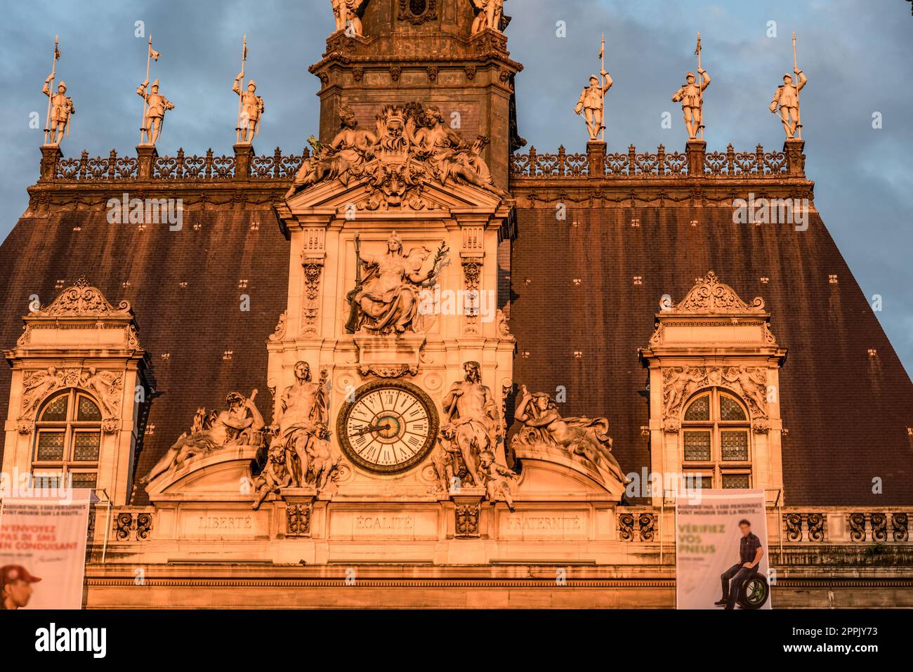 Ornate Roof Of The Parisian Town Hall France Stock Photo Alamy