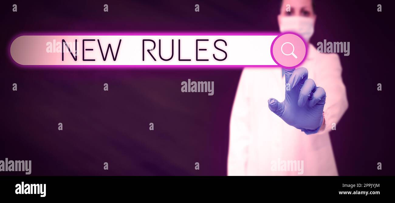 Hand writing sign New Rules. Business approach A state of changing an ...