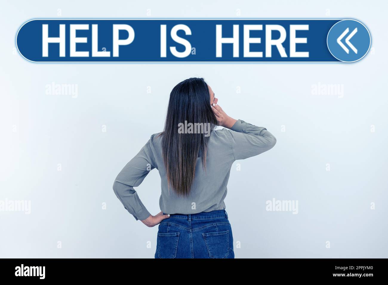 Writing displaying text Help Is Here. Business approach The action of ...