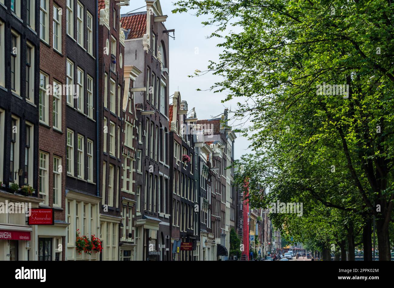 AMSTERDAM, THE NETHERLANDS - AUGUST 24, 2013: Urban landscape, view of ...