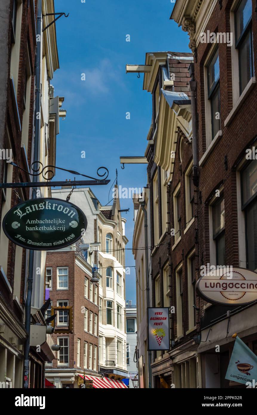 AMSTERDAM, THE NETHERLANDS - AUGUST 24, 2013: Urban landscape, view of ...