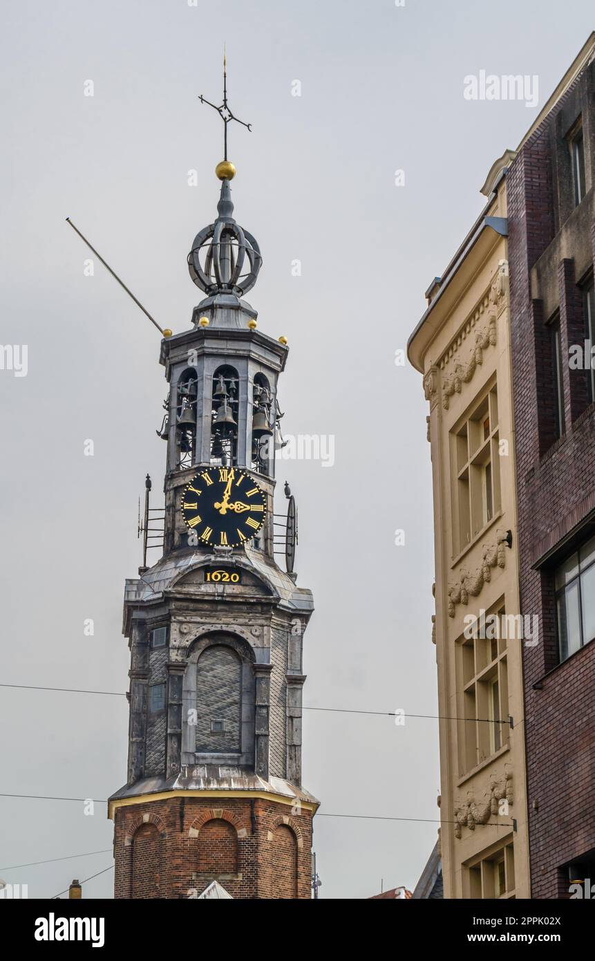 Medieval tower in Amsterdam, the Netherlands Stock Photo - Alamy