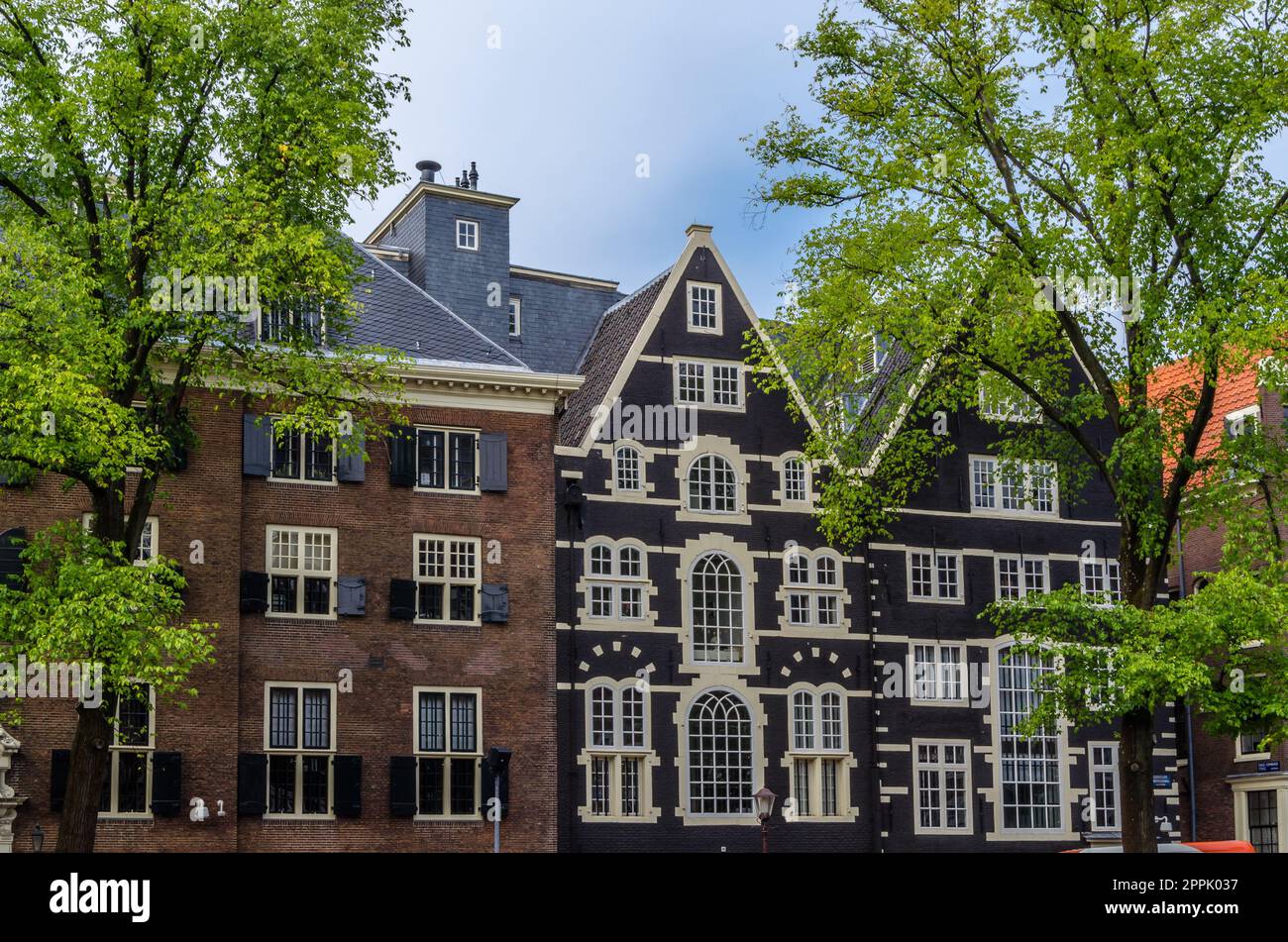 Architecture in the historical center of Amsterdam, the Netherlands ...
