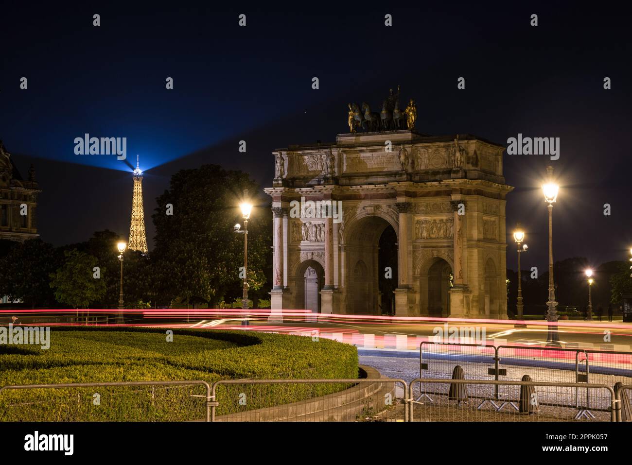 Triumphal Arch on Caroussel Square in front of Louvre Palace, view of ...