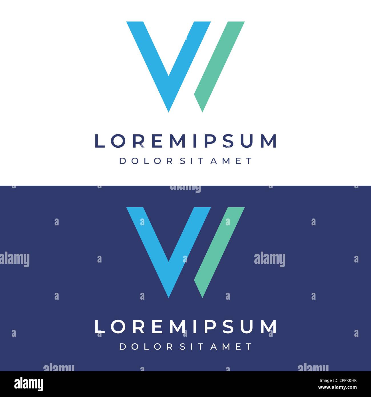 Abstract logo design elements of the initial letter W monogram or ...