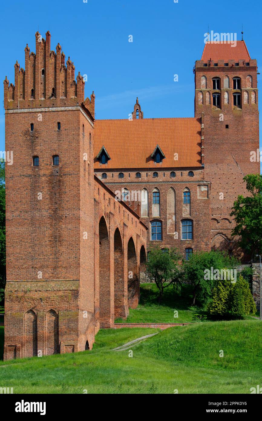 13th century medieval Kwidzyn Castle, monumental brick gothic castle ...
