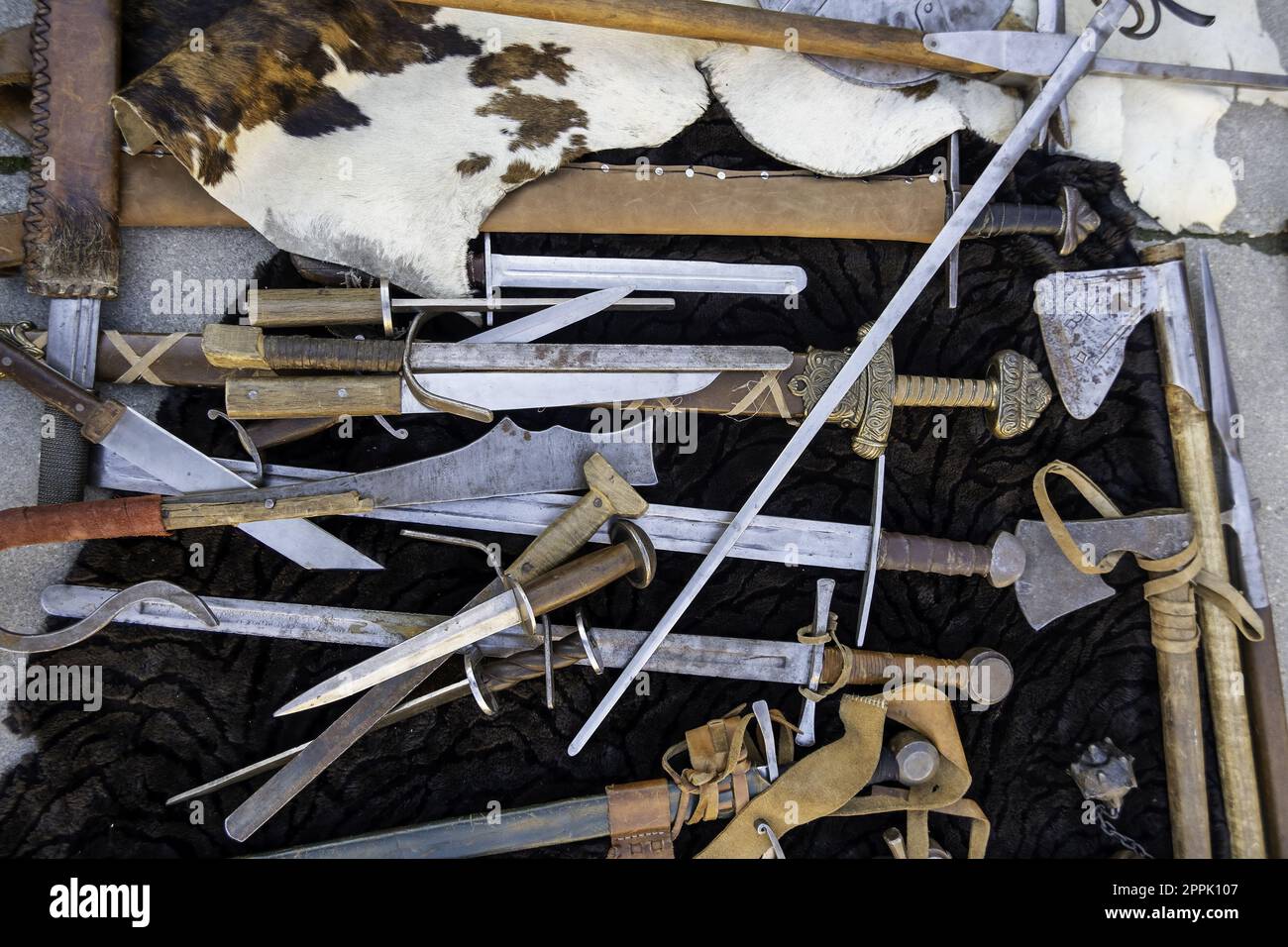 Ancient medieval swords Stock Photo - Alamy