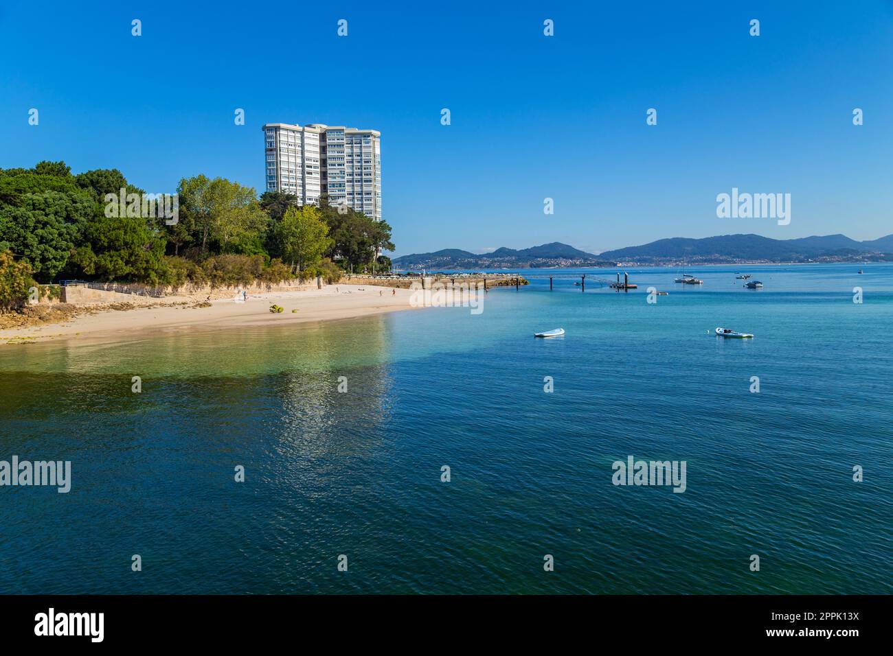 People in Samil beach Stock Photo - Alamy