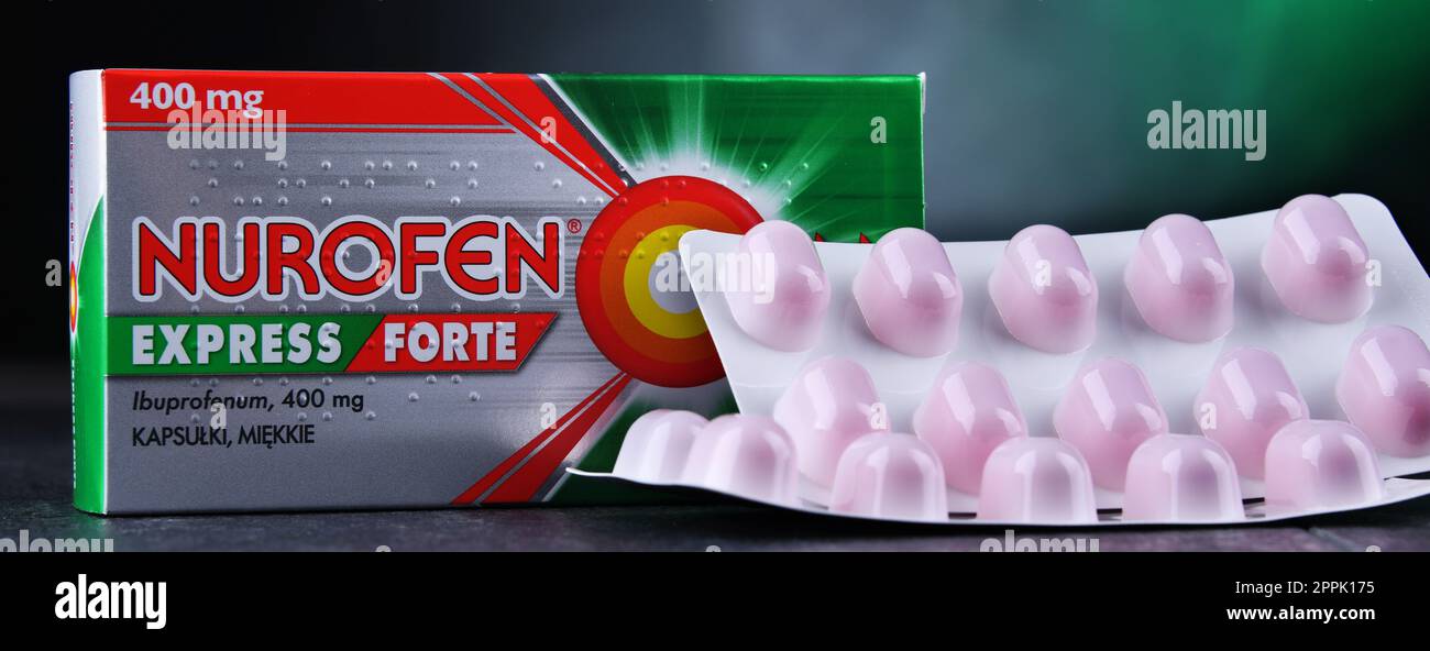 A package of Nurofen, a medication containing ibuprofen Stock Photo - Alamy