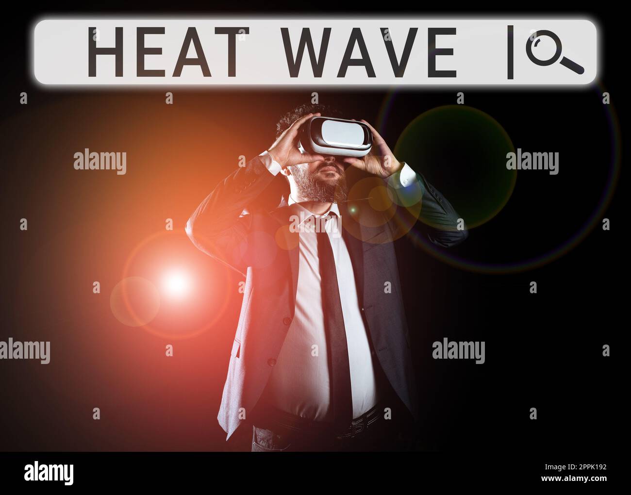 Conceptual caption Heat Wave. Business showcase a prolonged period of ...