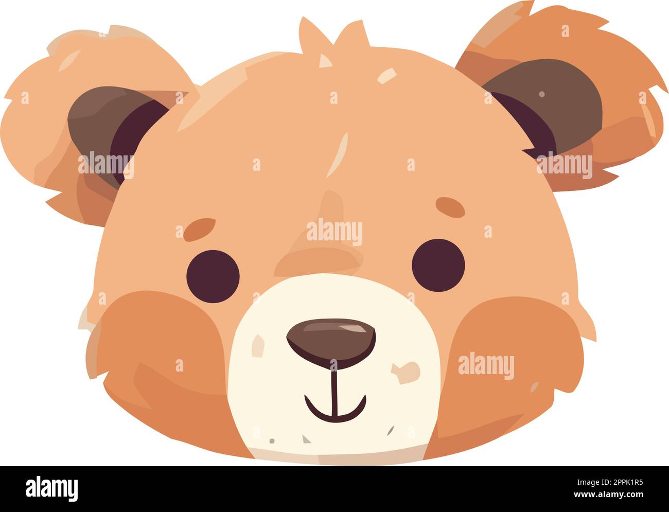 Cute fluffy teddy bear toy face Stock Vector Image & Art - Alamy