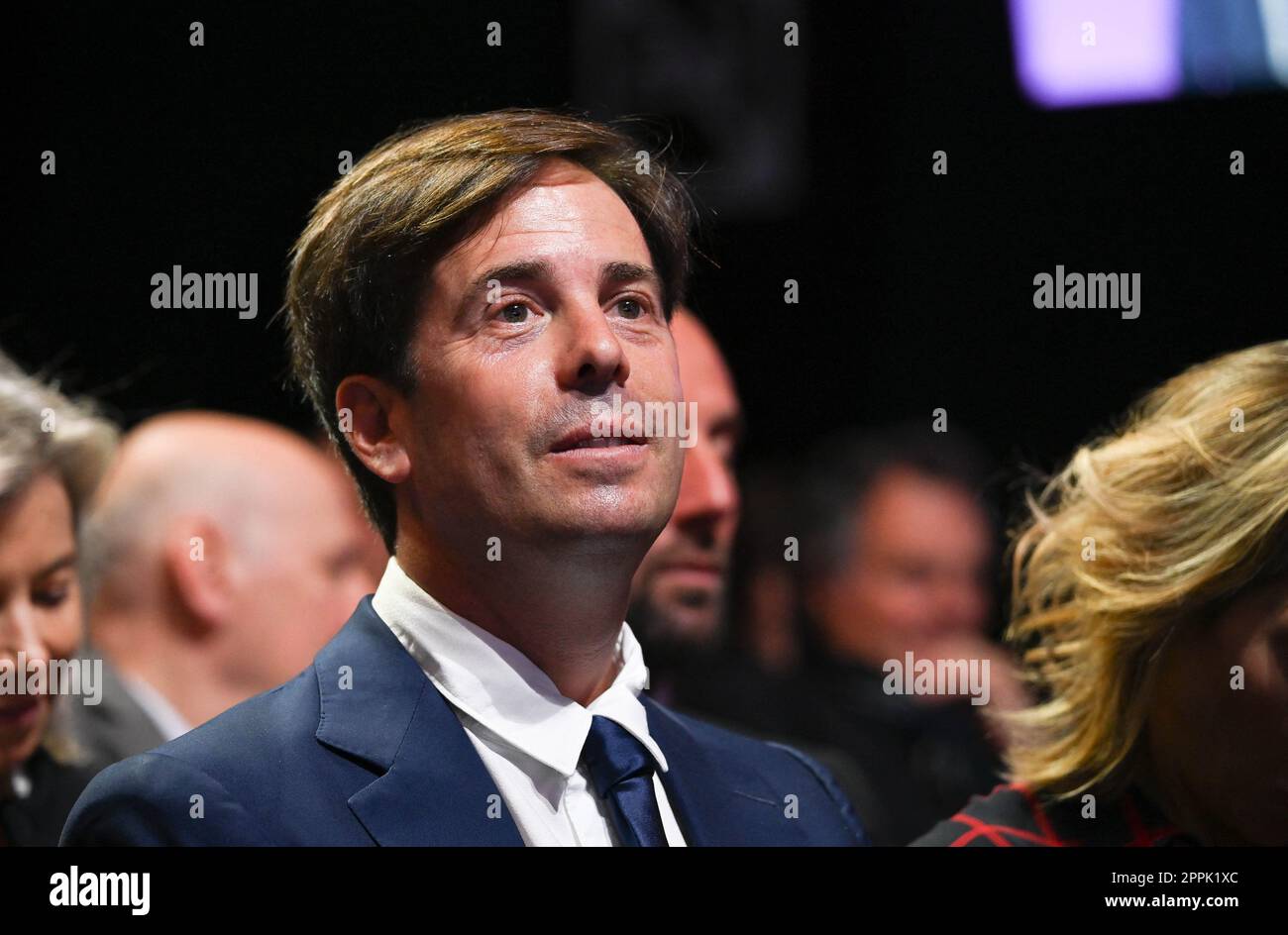 Paris, France. 24th Apr, 2023. Sebastien Bollore, in charge of ...