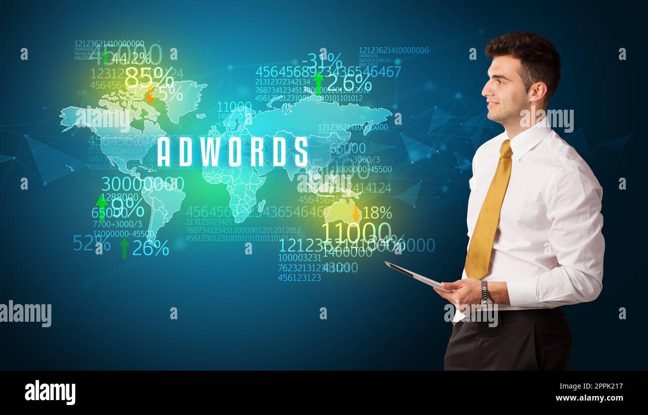 Businessman thinking about market concept Stock Photo - Alamy