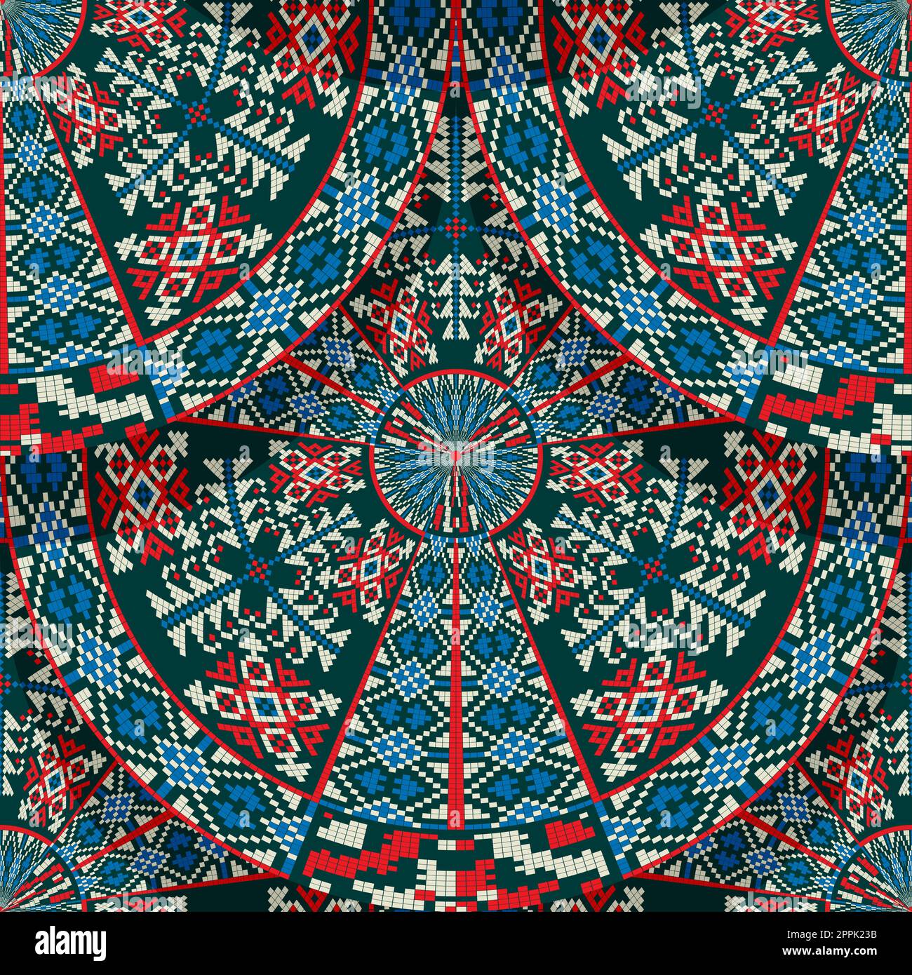 Romanian embroidery seamless pattern vector design Stock Vector Image ...