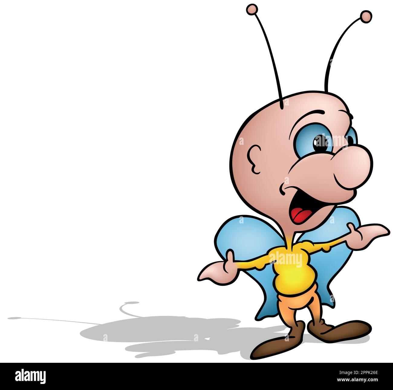 Funny Smiling Butterfly with Open Arms Stock Vector Image & Art - Alamy