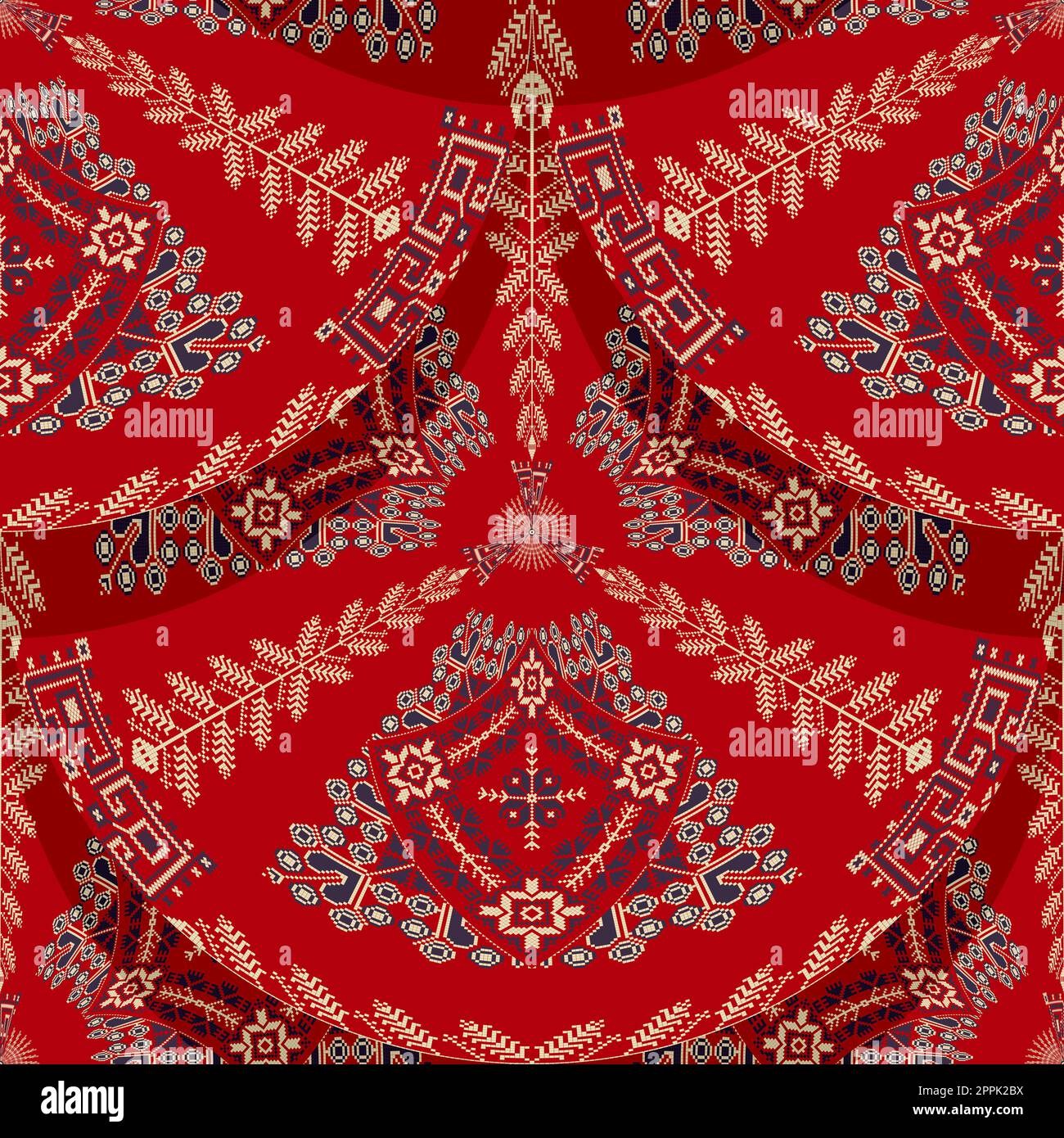 Romanian embroidery seamless pattern vector design Stock Vector Image ...
