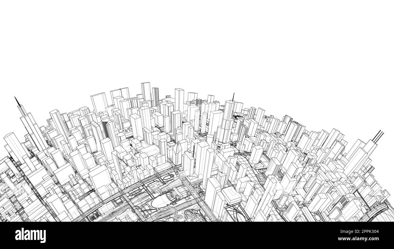 3d city sphere. Vector rendering of 3d Stock Vector Image & Art - Alamy