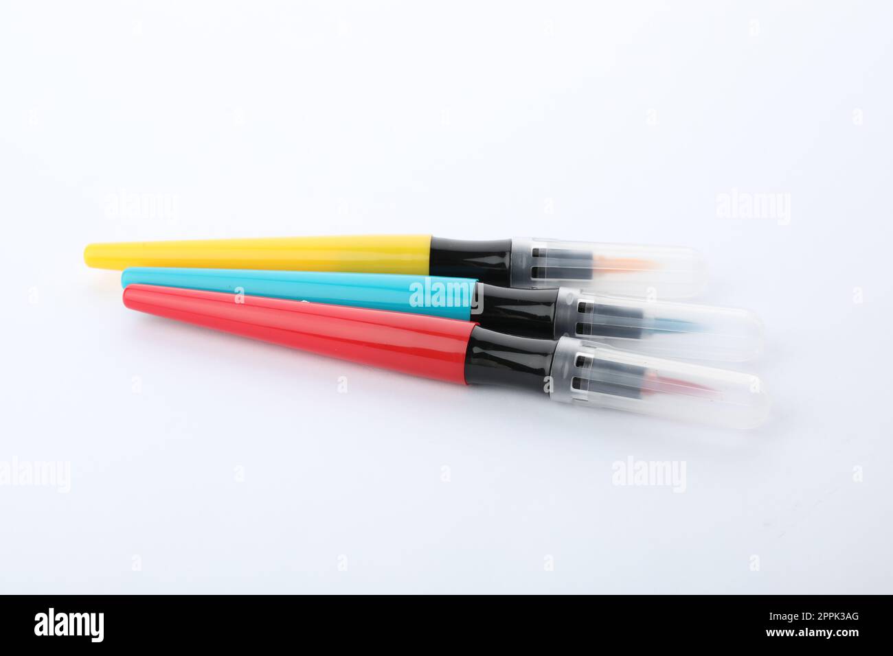 Set of colorful felt pens isolated on white Stock Photo - Alamy