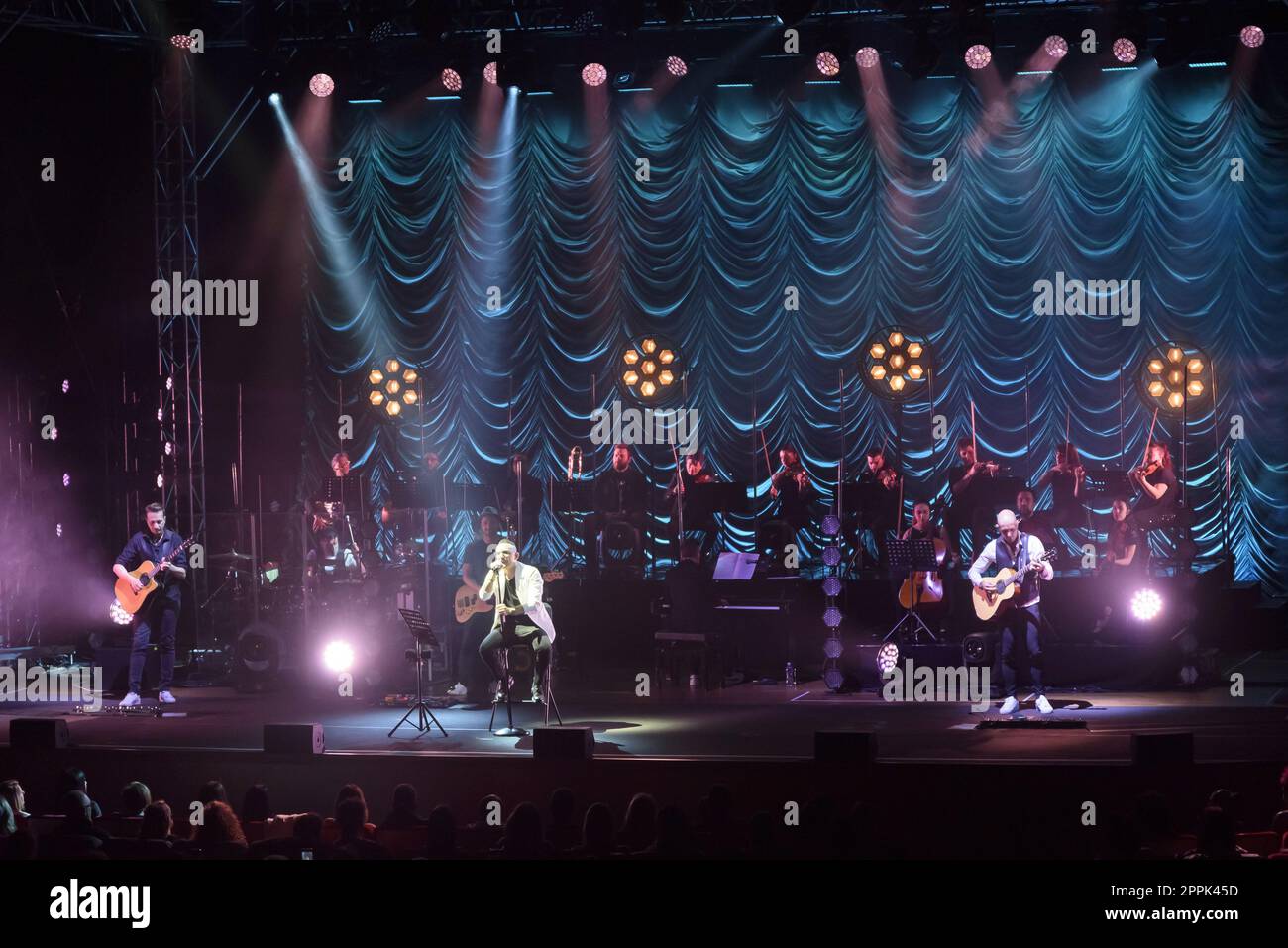 Moda' band performs during the live concert at Auditorium Parco della ...