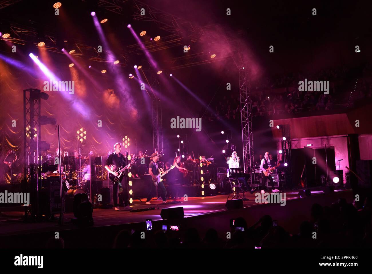 Moda' band performs during the live concert at Auditorium Parco della ...