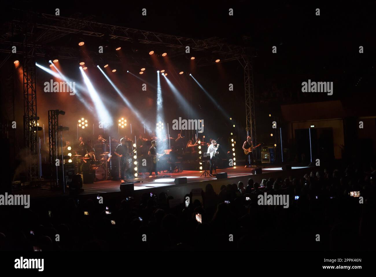 Moda' band performs during the live concert at Auditorium Parco della ...