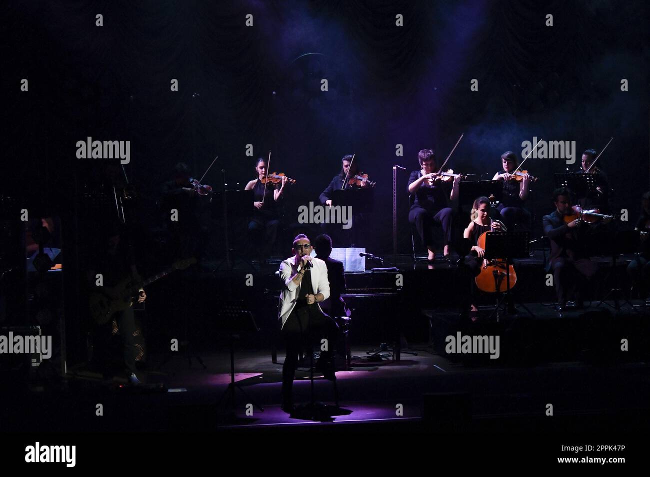 Moda' band performs during the live concert at Auditorium Parco della ...