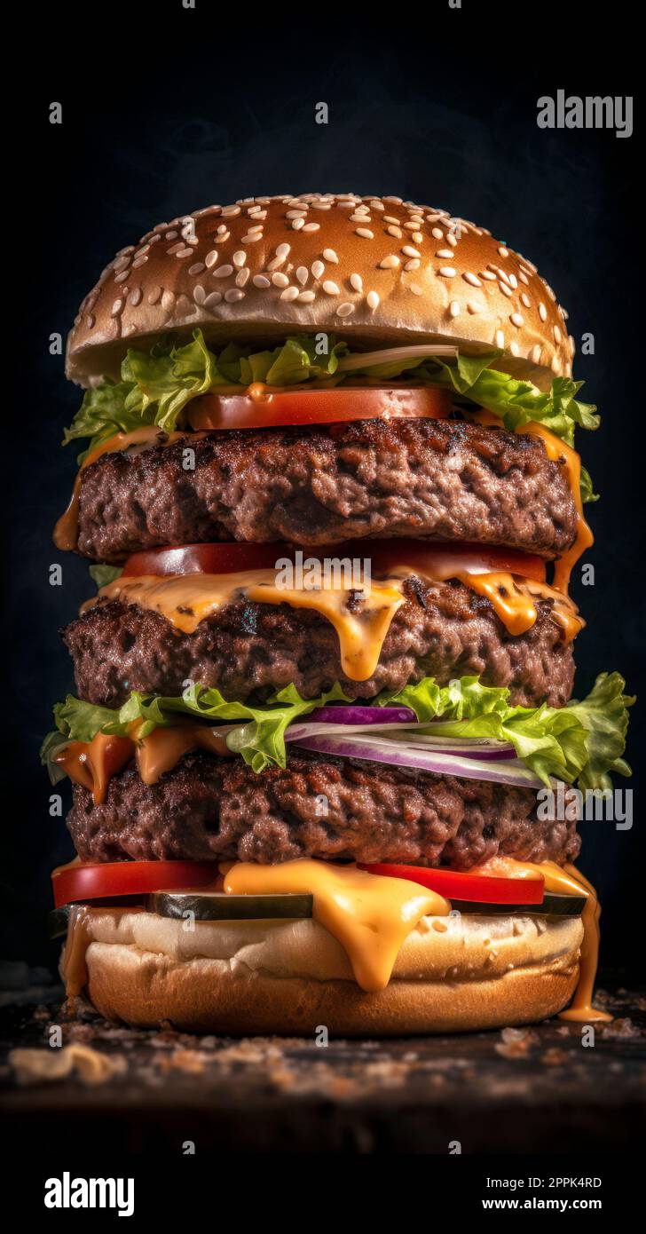 Multiple beef patties hi-res stock photography and images - Alamy