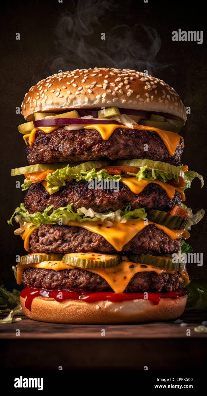 Multiple beef patties hi-res stock photography and images - Alamy