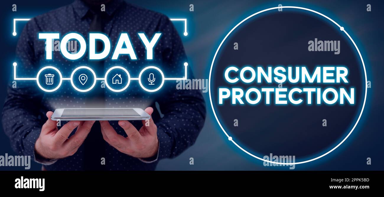 Hand writing sign Consumer Protection. Internet Concept Fair Trade Laws ...