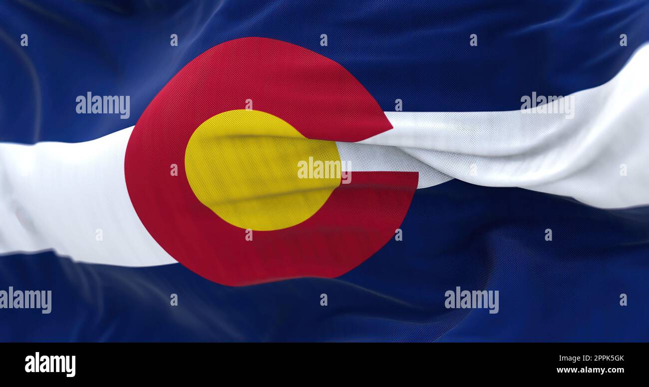 Official Colorado Flag Waving