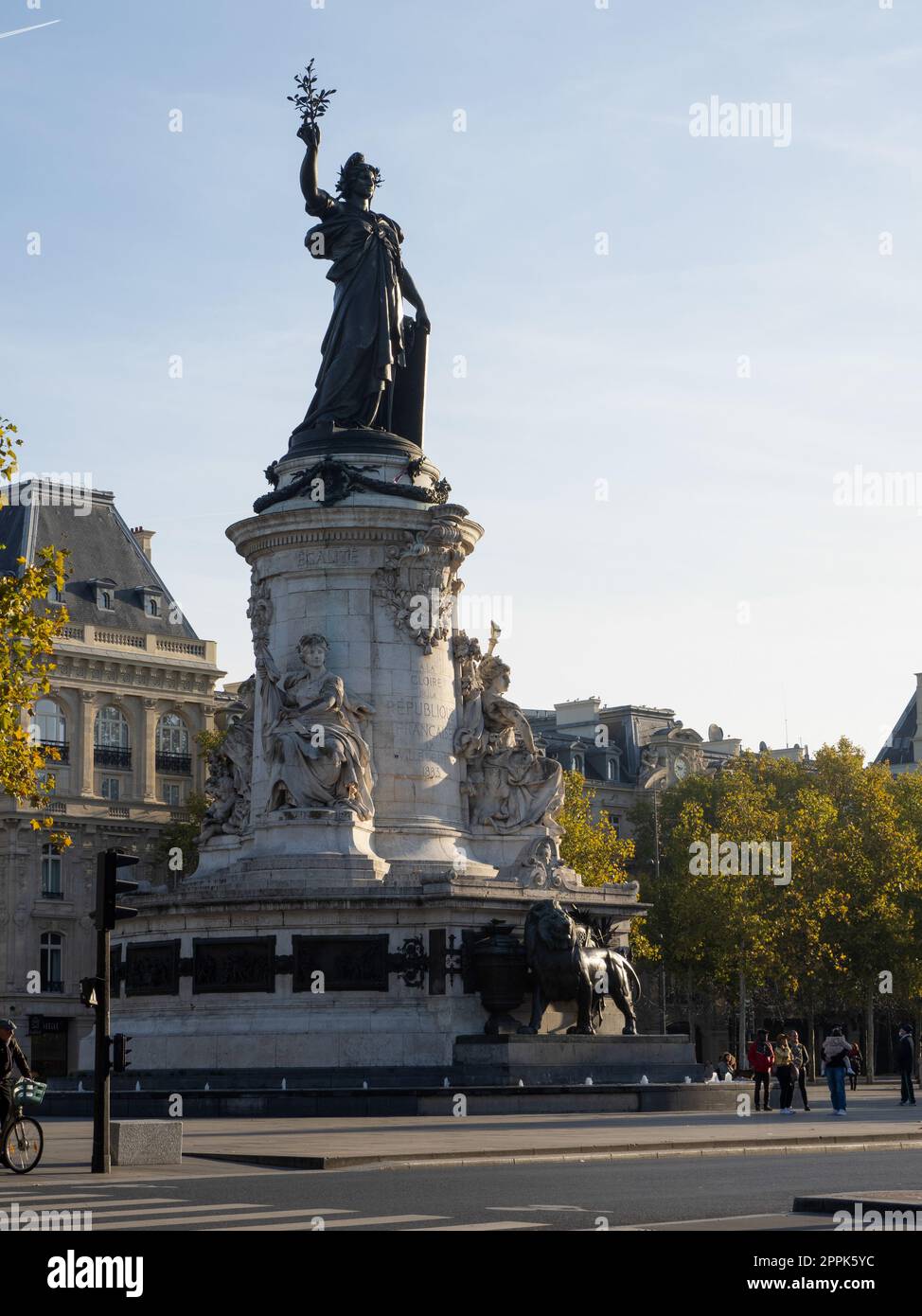 Statue of Marianne at Place de la Republique in Paris Stock Photo - Alamy
