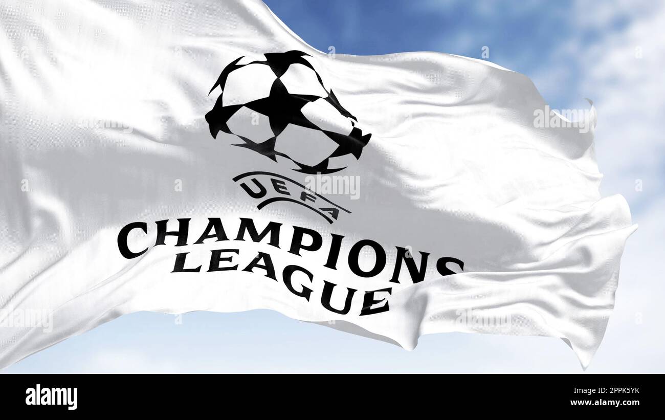 Champions league uefa logo flag hi-res stock photography and images - Alamy
