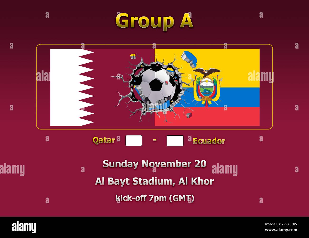 3d illustration schedule of World Cup Qatar 2022 Stock Photo - Alamy