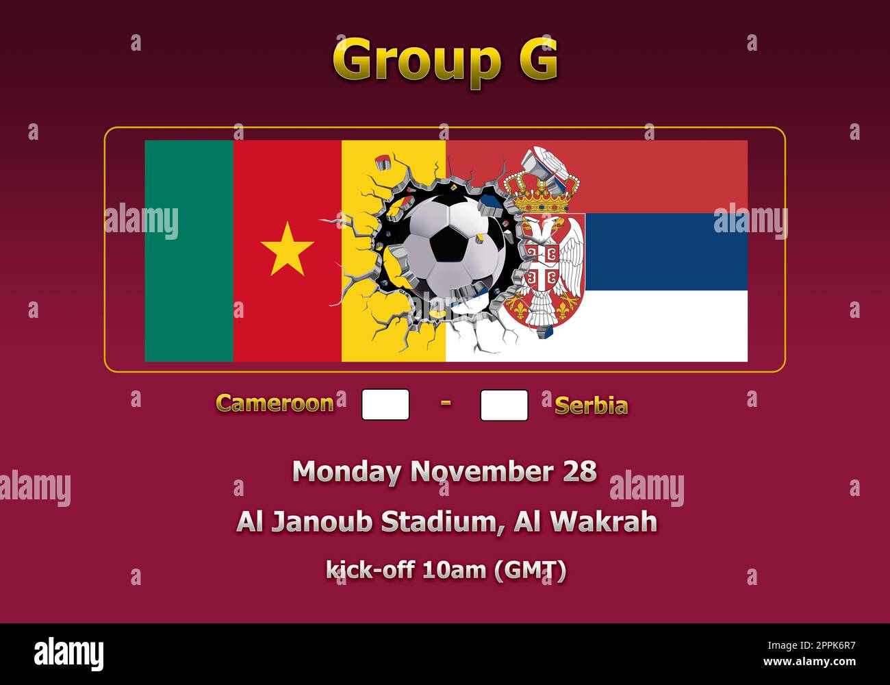 3d illustration schedule of World Cup Qatar 2022 Stock Photo - Alamy