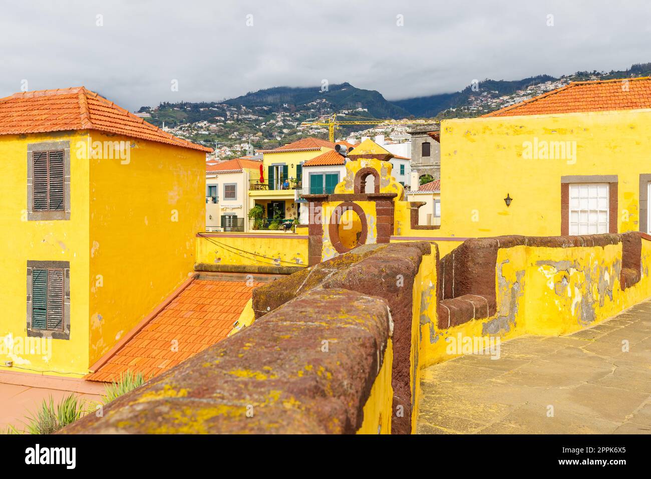 Sao Tiago fortified castle in Funchal, Madeira, Portugal Stock Photo ...