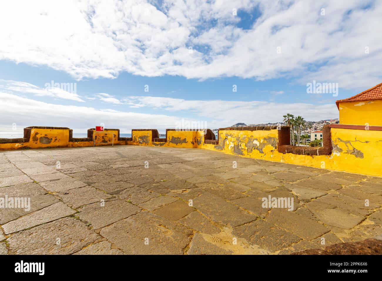 Sao Tiago fortified castle in Funchal, Madeira, Portugal Stock Photo ...