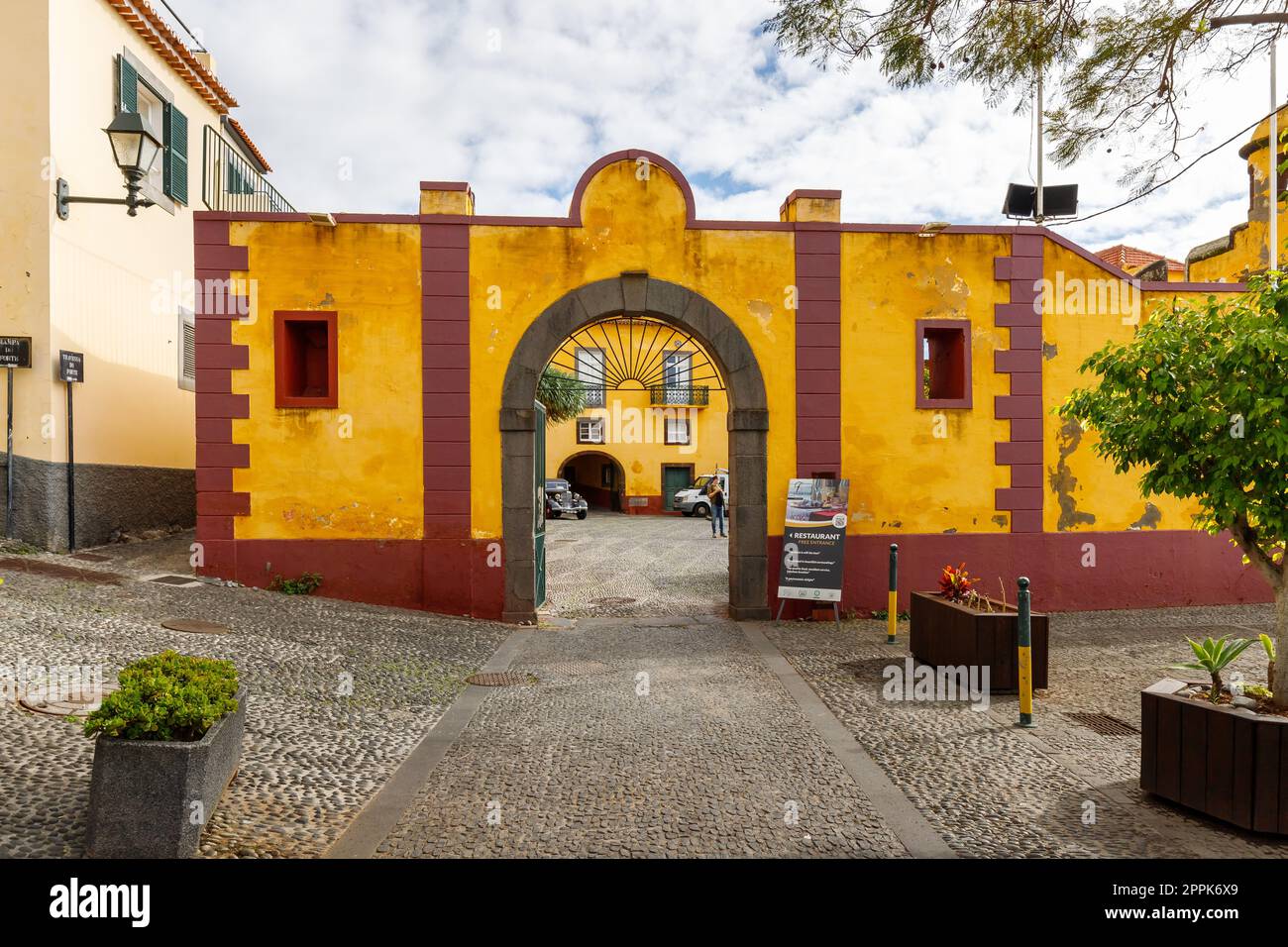 Sao Tiago fortified castle in Funchal, Madeira, Portugal Stock Photo ...