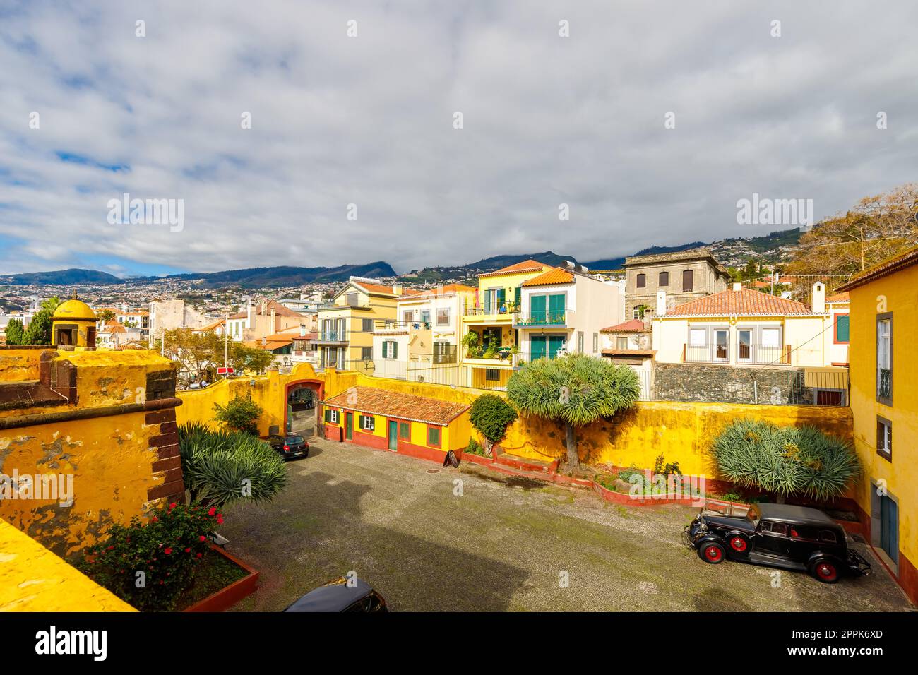Sao Tiago fortified castle in Funchal, Madeira, Portugal Stock Photo ...