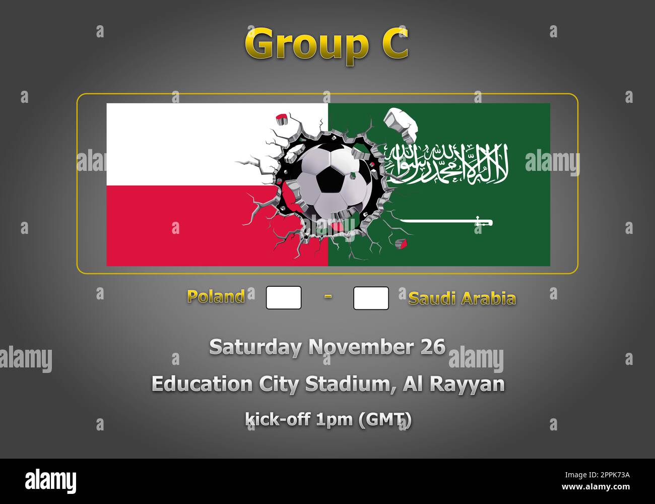 3d illustration schedule of World Cup Qatar 2022 Stock Photo - Alamy