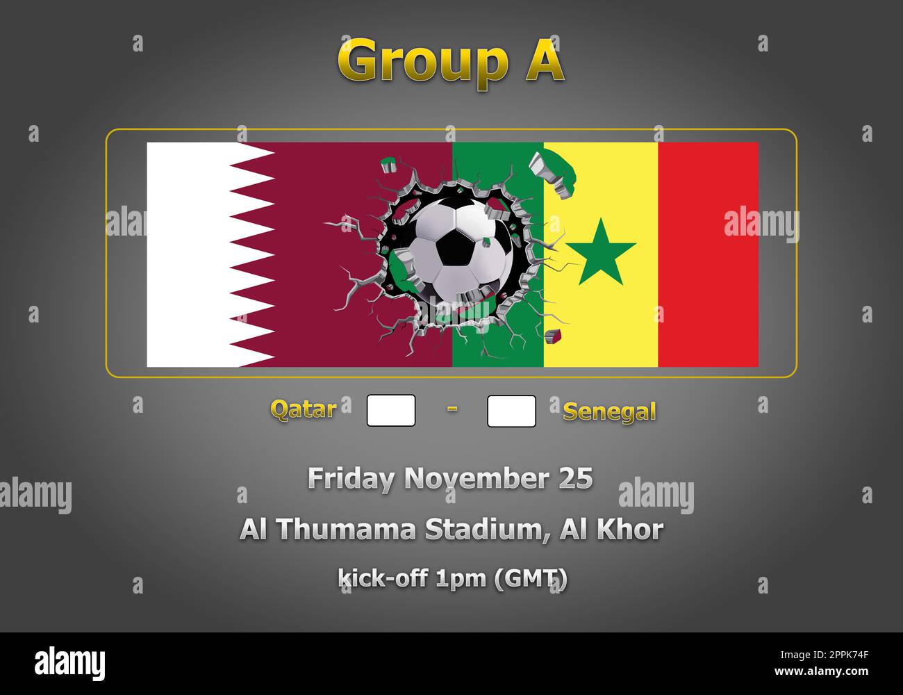 3d illustration schedule of World Cup Qatar 2022 Stock Photo - Alamy