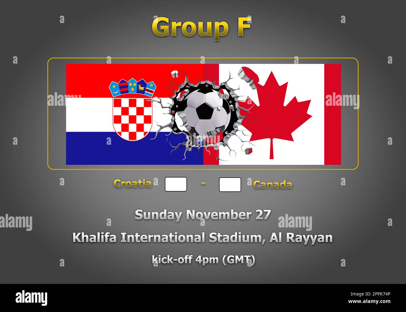 3d illustration schedule of World Cup Qatar 2022 Stock Photo - Alamy