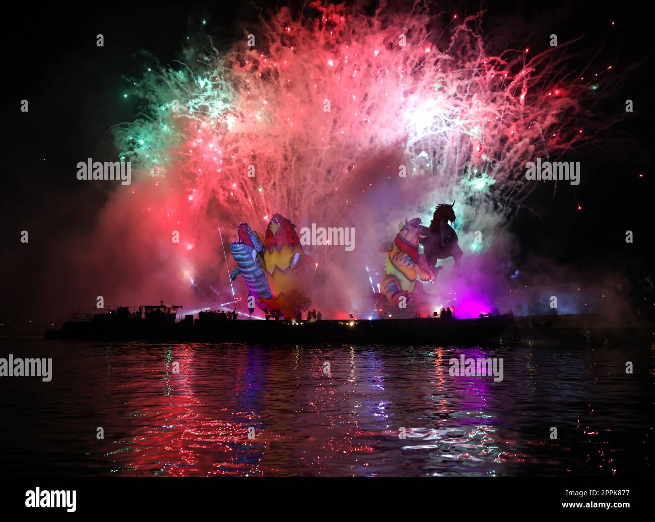 Great Dragon Parade in Cracow Stock Photo - Alamy